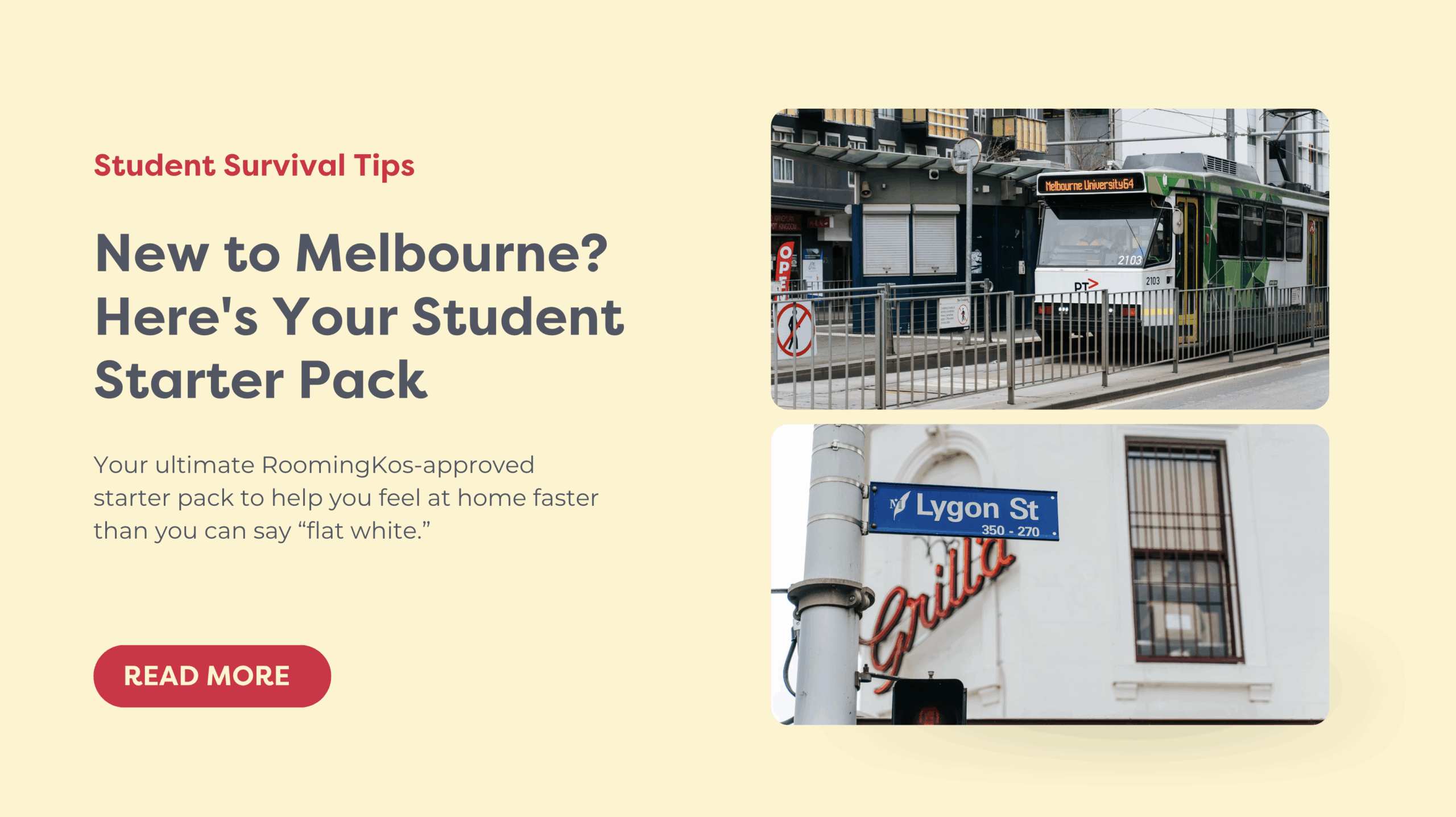 New to Melbourne? Here's Your Student Starter Pack - RoomingKos